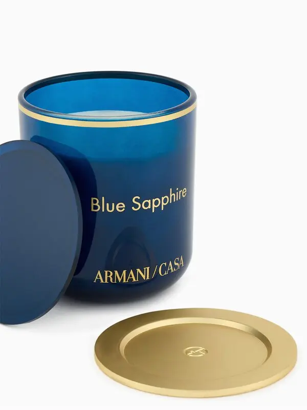 ARMANI/CASA Pegaso Blu Sapphire Candle - Blue