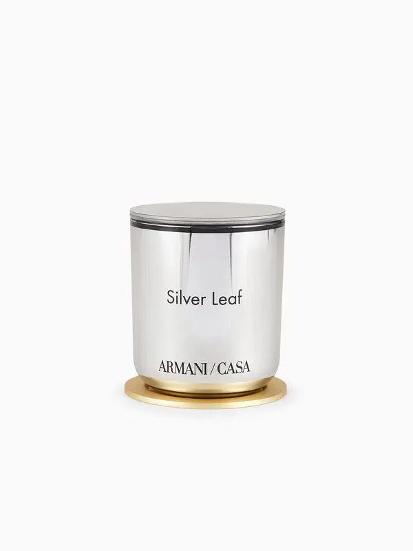 ARMANI/CASA Pegaso Leaf Candle - Silver