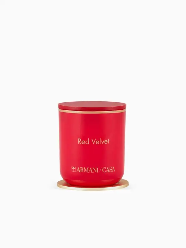 ARMANI/CASA Pegaso Velvet Candle - Red