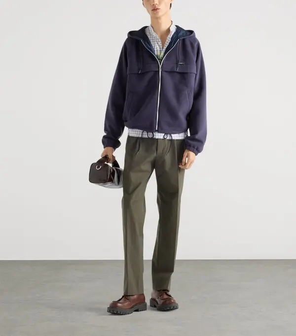 Prada Technical Hooded Blouson Jacket