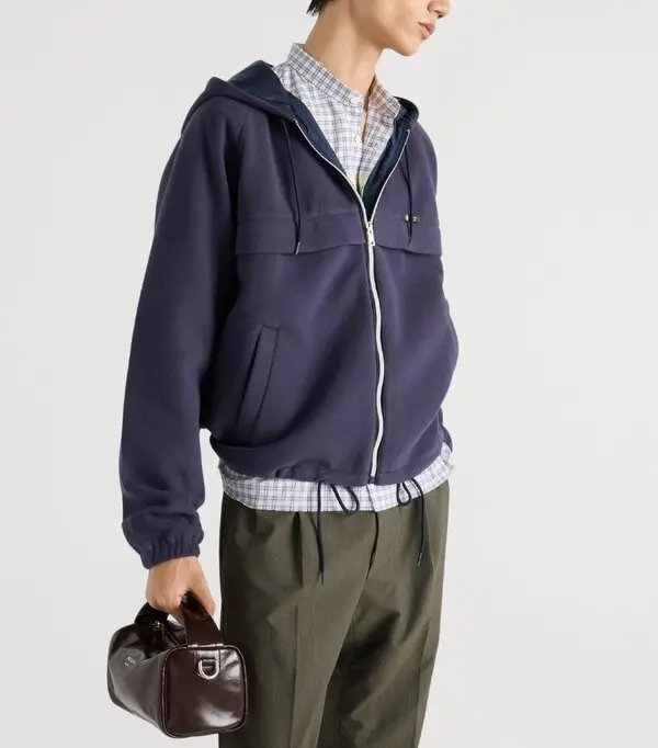 Prada Technical Hooded Blouson Jacket