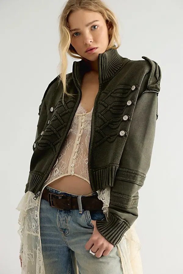 Free People We The Free Cardigan - Army