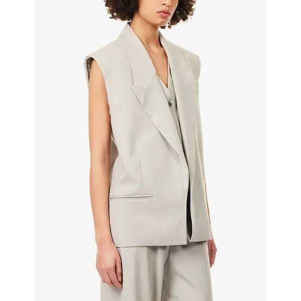 Camilla And Marc Claude Double-layer Stretch-wool Blend Vest