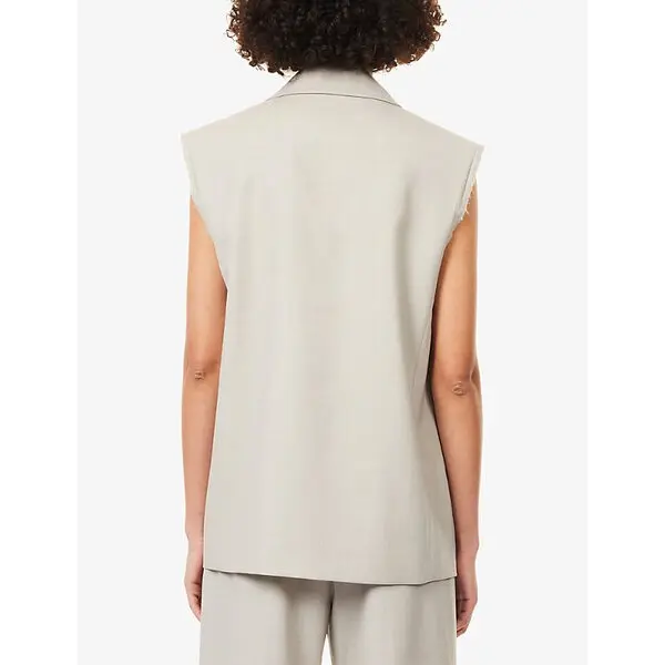 Camilla And Marc Claude Double-layer Stretch-wool Blend Vest