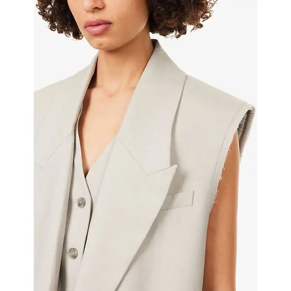 Camilla And Marc Claude Double-layer Stretch-wool Blend Vest