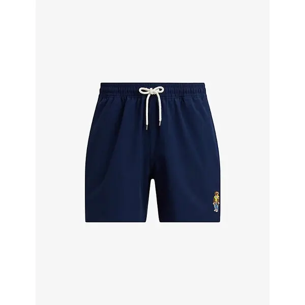 Polo Ralph Lauren Logo-embroidered Stretch-woven Shorts - Newport Navy W/ Bear