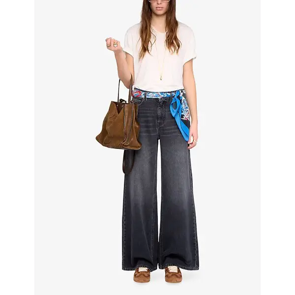Zadig&Voltaire Eli Wide-leg Denim Jeans - Medium Grey