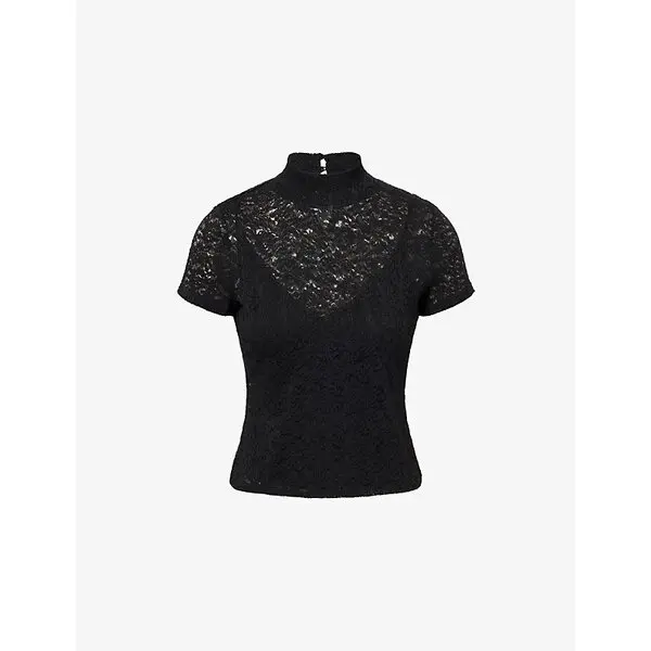 Paige Lace Stretch-woven Top