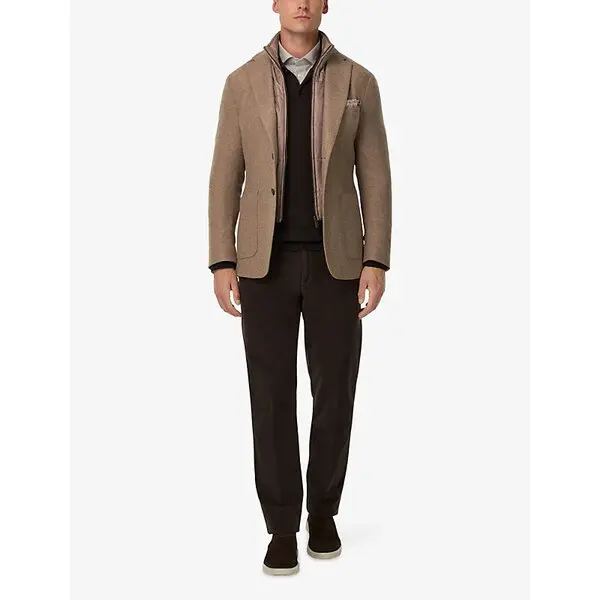 Boggi Milano Wool-blend Jacket With Removable Gilet