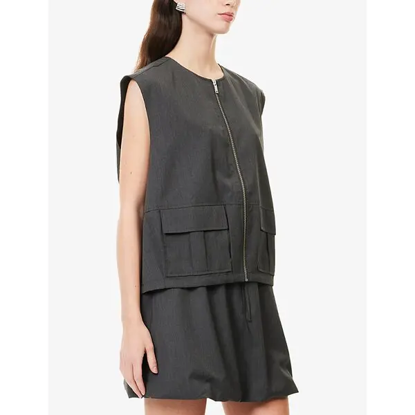SAMSOE SAMSOE Sakelly Oversized Wool-blend Vest