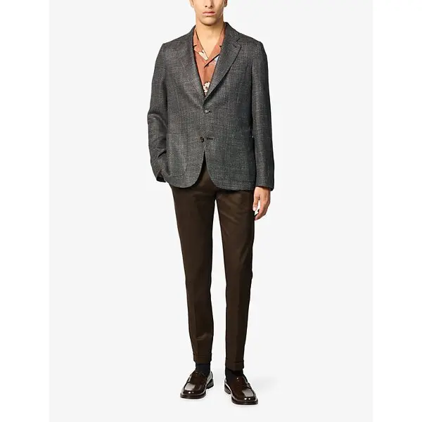 Paul Smith Check-print Single-breasted Wool Blazer