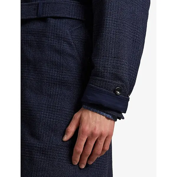 Polo Ralph Lauren Balmacaan Reversible Wool, Silk And Linen-blend Coat