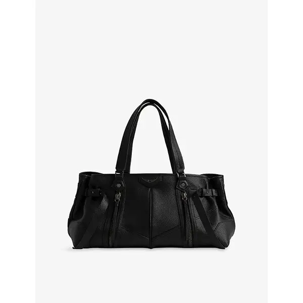 Zadig&Voltaire Leather Sunny Shopper Shoulder Bag - Black