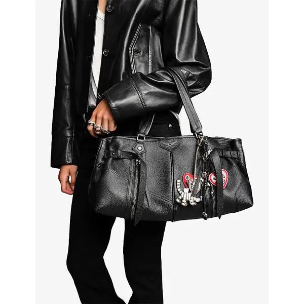 Zadig&Voltaire Leather Sunny Shopper Shoulder Bag - Black