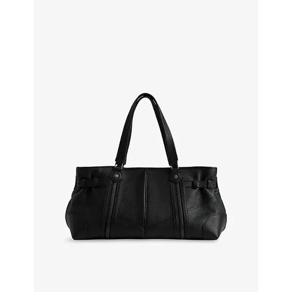 Zadig&Voltaire Leather Sunny Shopper Shoulder Bag - Black