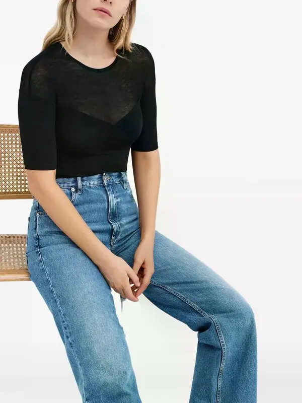 MARCELLA Adeline Sheer-panel Top