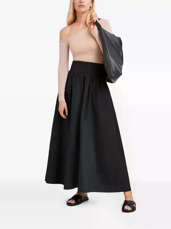MARCELLA Raven Elasticated-waistband Maxi Skirt