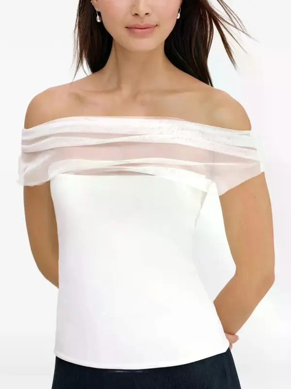 MARCELLA Cabrini Mesh-panel Top - Neutrals