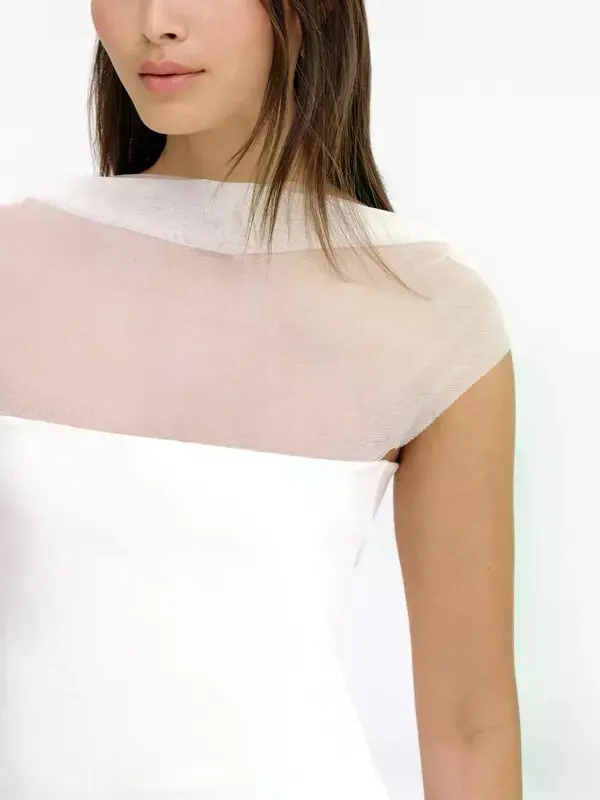 MARCELLA Cabrini Mesh-panel Top - Neutrals