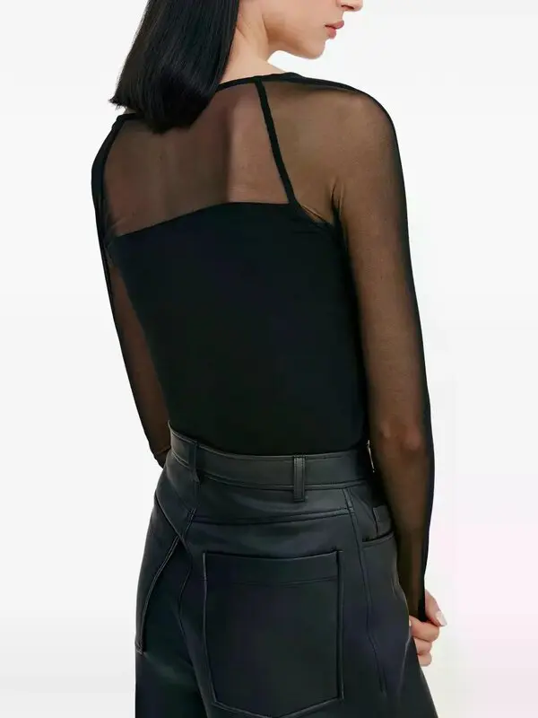 MARCELLA Lucia Square-neck Top - Black