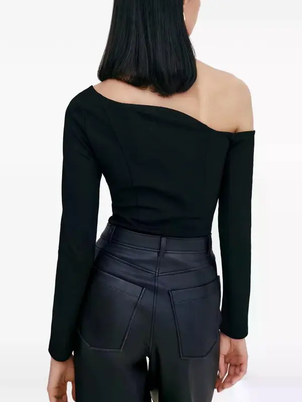 MARCELLA Sylvan One-shoulder Top - Black