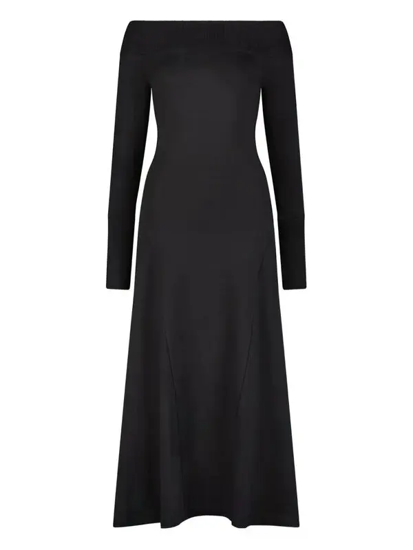 MARCELLA Tilly Ribbed Boat-neck Midi Dress - Black