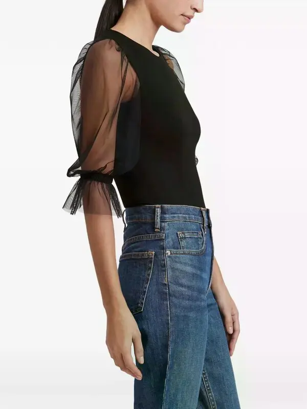 MARCELLA Bellerose Mesh-sleeves Bodysuit