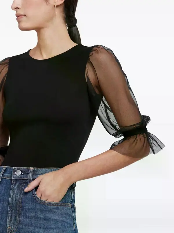 MARCELLA Bellerose Mesh-sleeves Bodysuit