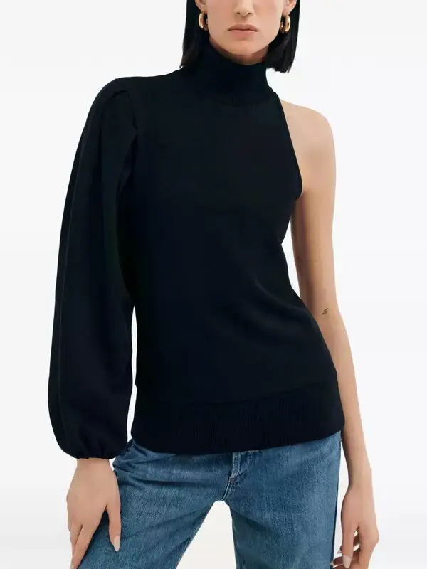 MARCELLA Rhett One-shoulder Sweatshirt With Bishop Sleeve