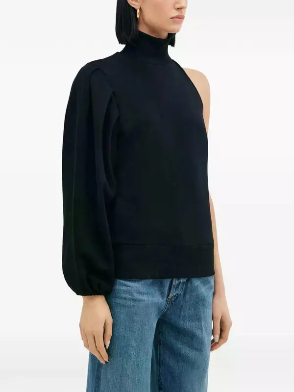 MARCELLA Rhett One-shoulder Sweatshirt With Bishop Sleeve