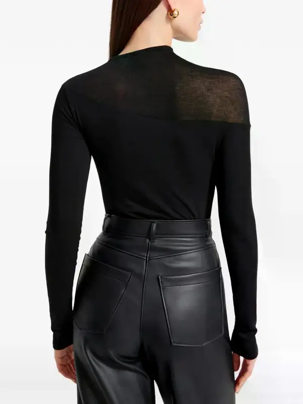 MARCELLA Dove Sheer Diagonal Top