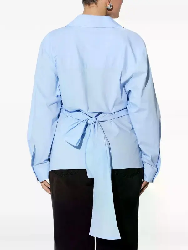 MARCELLA Ellory Tie-detail Shirt - Blue