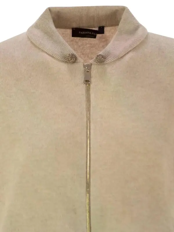 Fabiana Filippi Drawstring Neck Bomber Jacket
