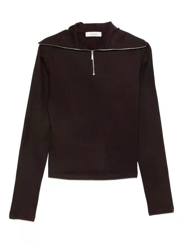 ENTIRE STUDIOS Half-zip High Neck Sweatshirt