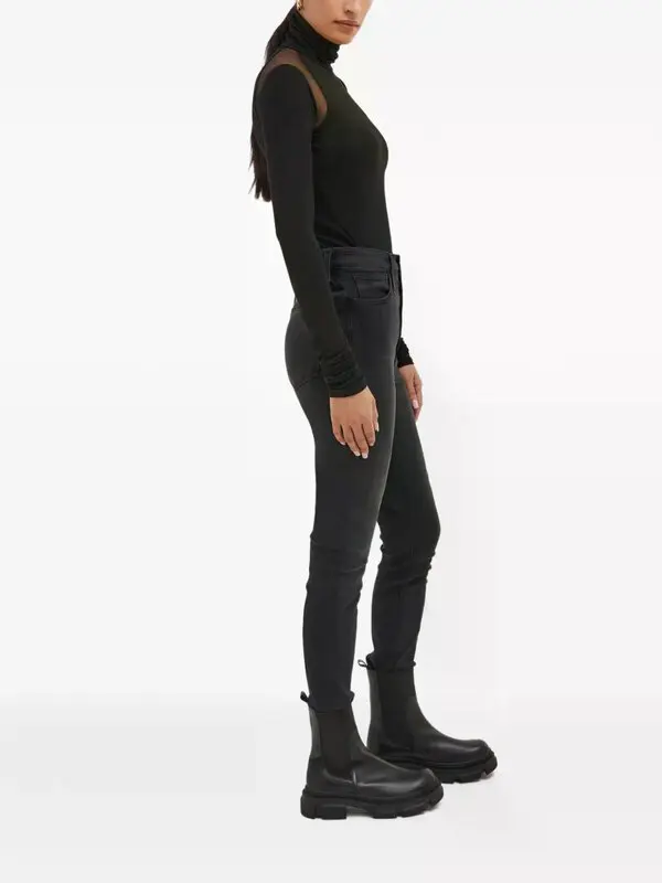 MARCELLA Maria Mesh-panel Turtleneck Top