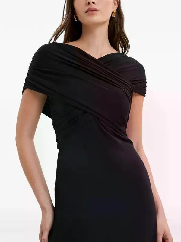 MARCELLA Alyssa Gathered Midi Dress