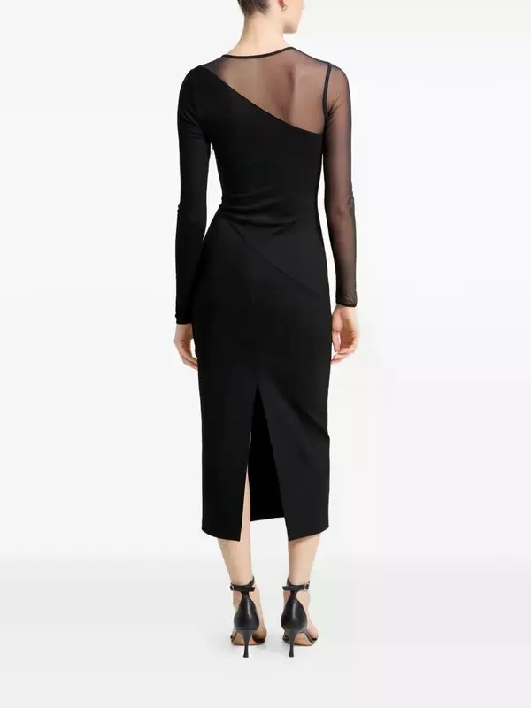 MARCELLA Milo Sheer-panel Midi Dress