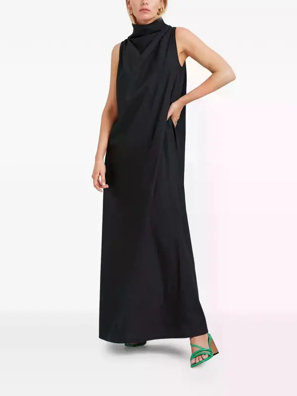 MARCELLA Minna High-neck Maxi Dress - Black