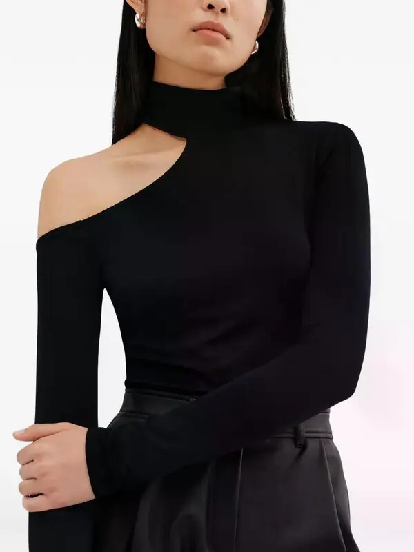 MARCELLA Evan Cut-out Long-sleeve Top
