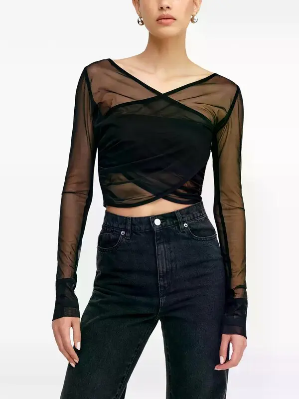 MARCELLA Mesh-piping Top