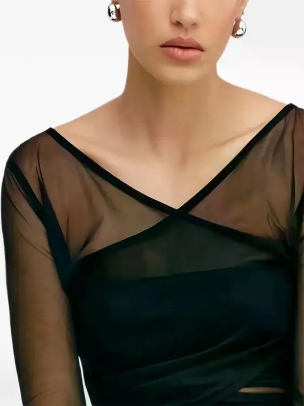 MARCELLA Mesh-piping Top