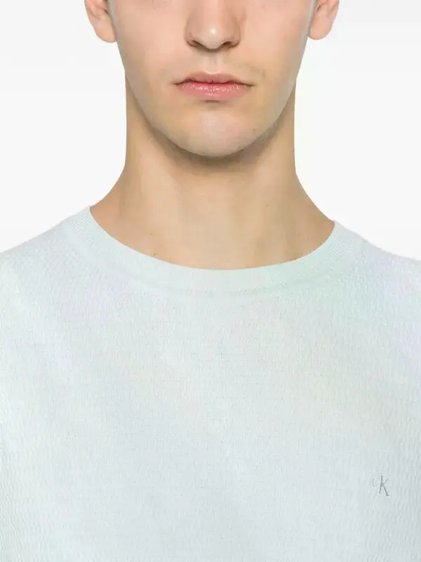 Calvin Klein Crew Neck Textured Knit Sweater