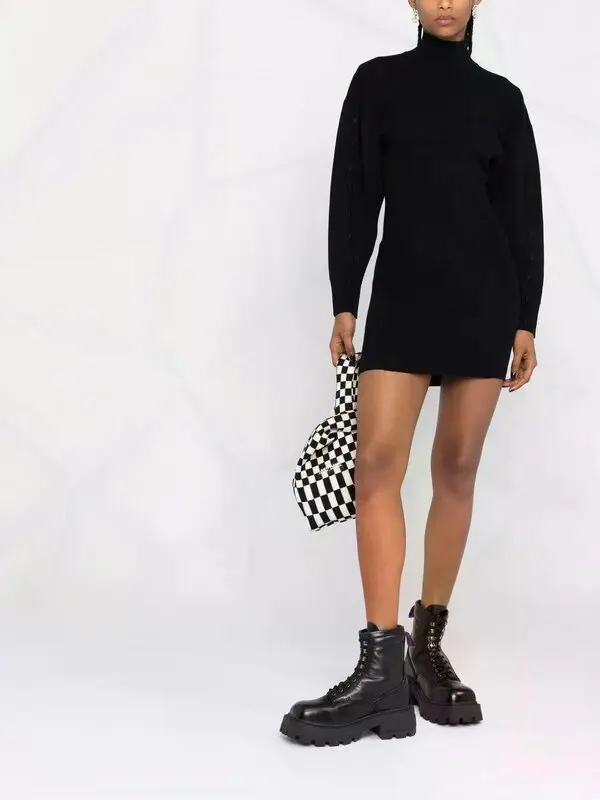 DIESEL® Roll-neck Knit Mini Dress