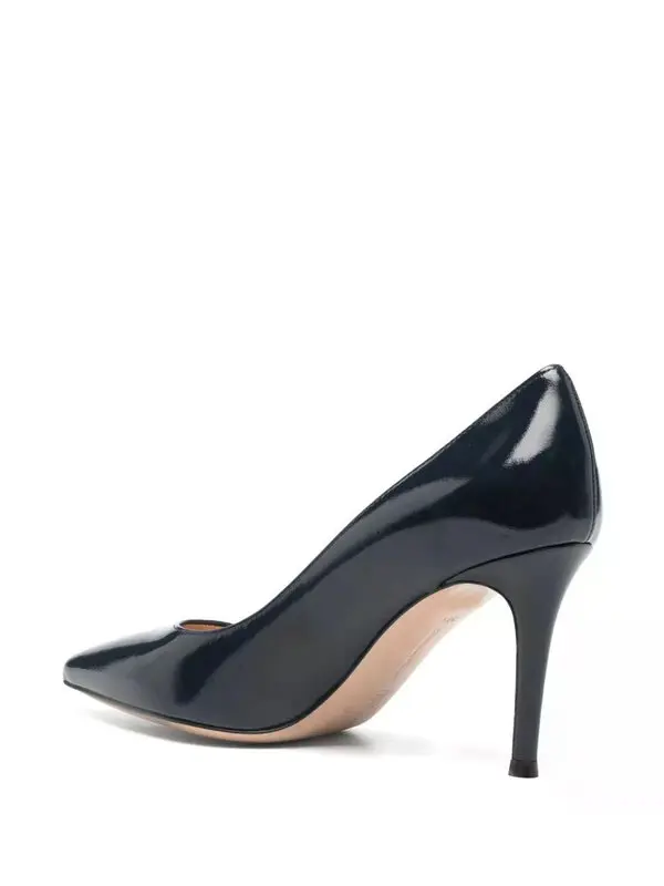 GIANVITO ROSSI Calf Leather Pumps 85mm - Blue