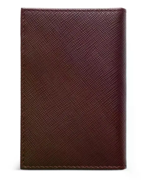 Prada Triangle-logo Leather Card Holder - Red