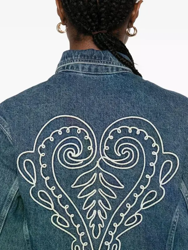 Farm Rio Embroidered Chest-pocket Jacket