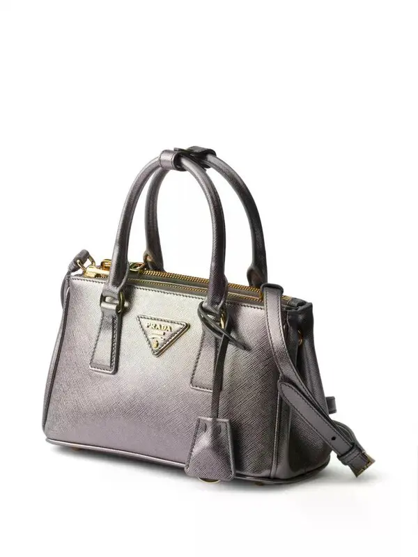 Prada Galleria Saffiano Leather Mini Bag - Grey