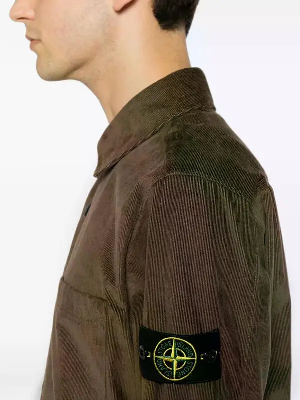 Stone Island Patch-pocket Long-sleeve Shirt - Brown