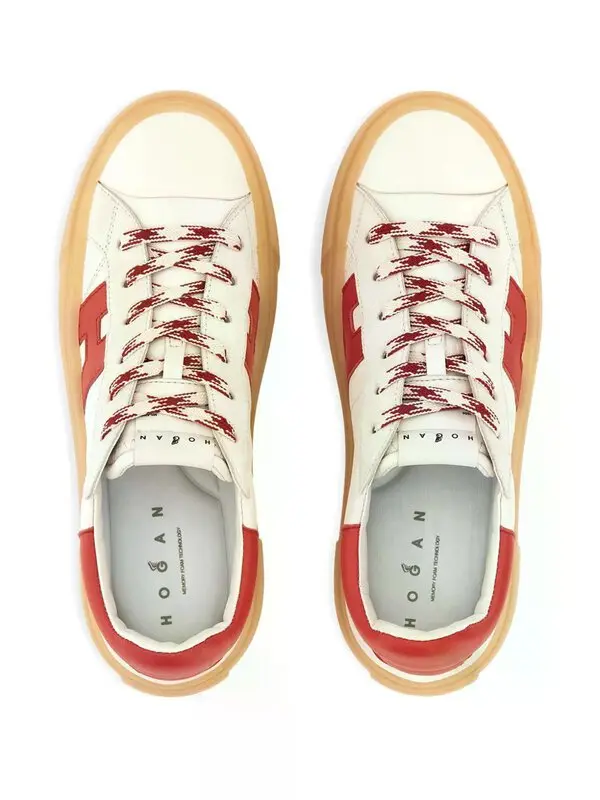 Hogan H705 'h' Appliqué Platform Sneakers - Neutrals