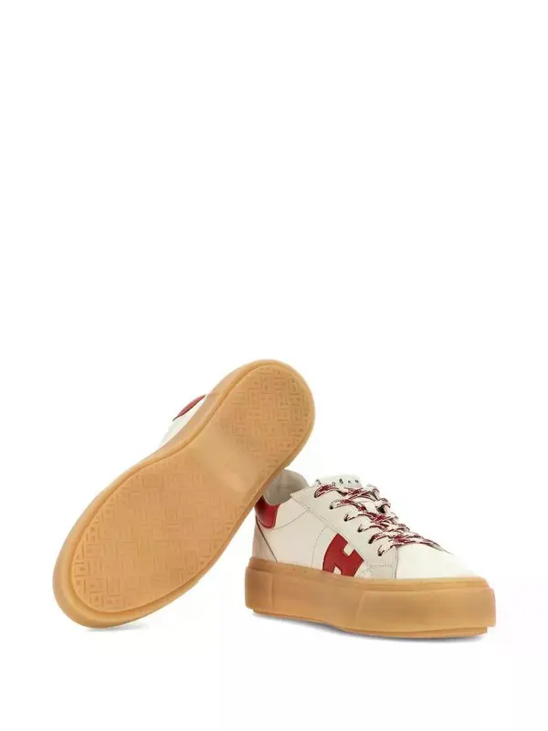Hogan H705 'h' Appliqué Platform Sneakers - Neutrals